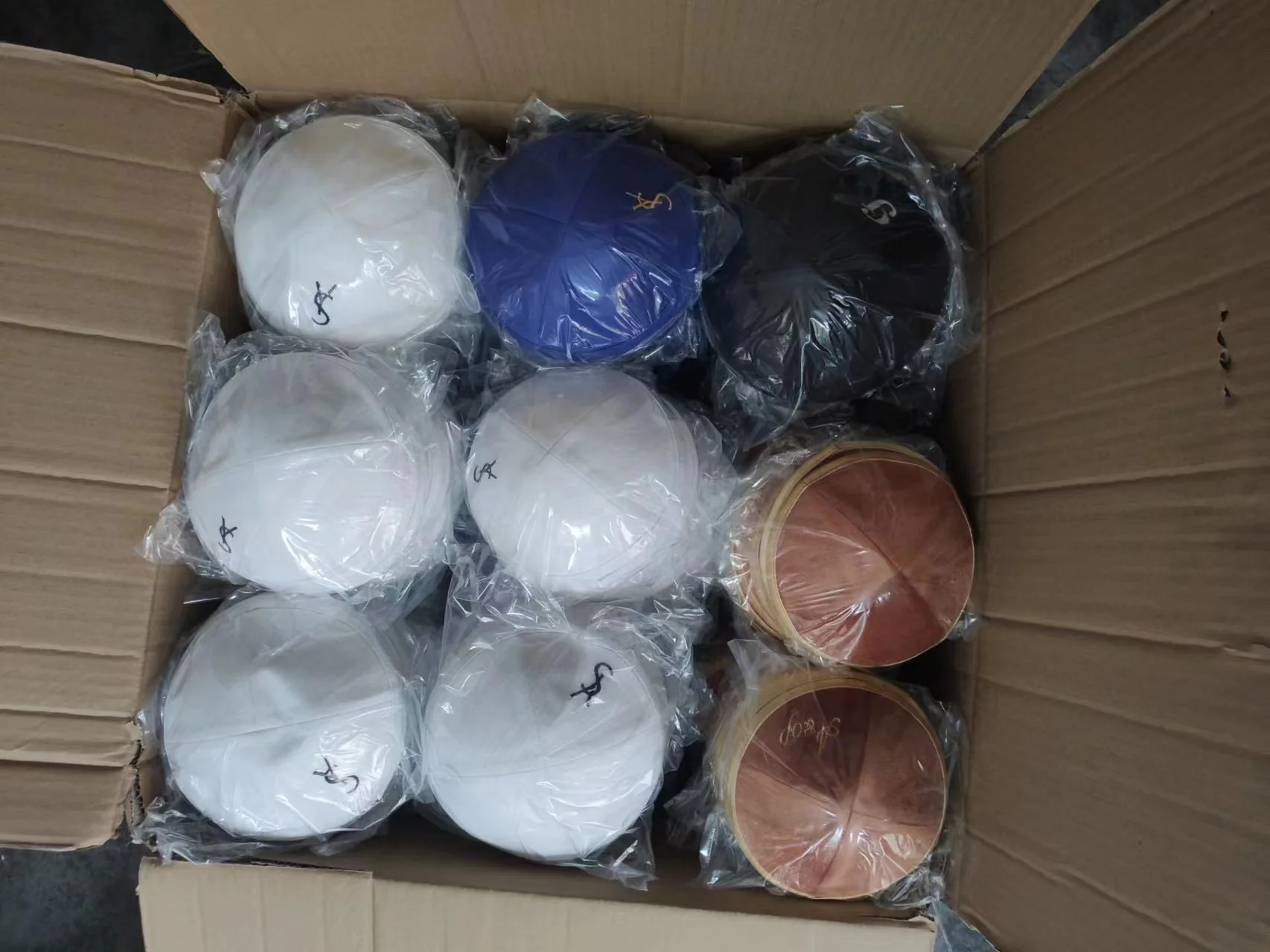 Wholesale Custom 3D Embroidery Logo Cotton Kippot