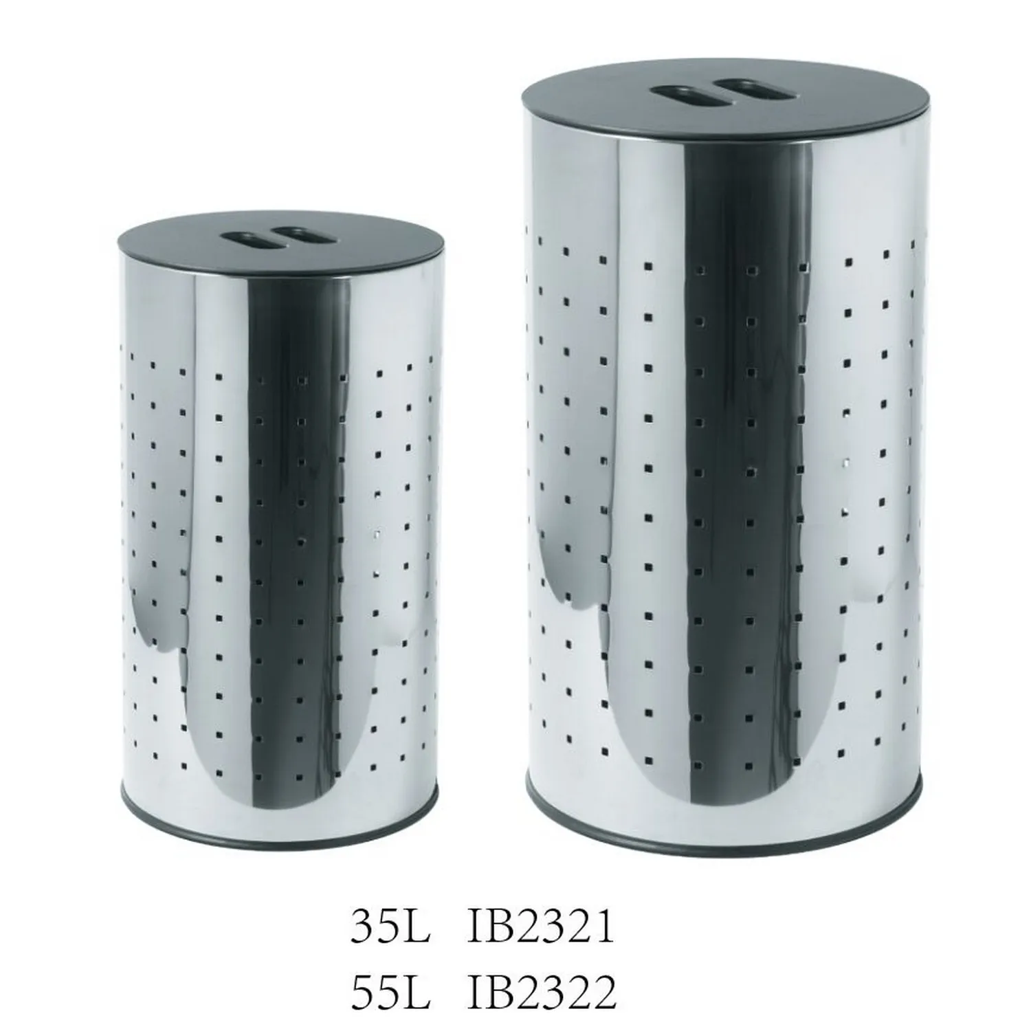 Ibarlom Stainless Steel Laundry Basket Round Metal Laundry Bin Set ...