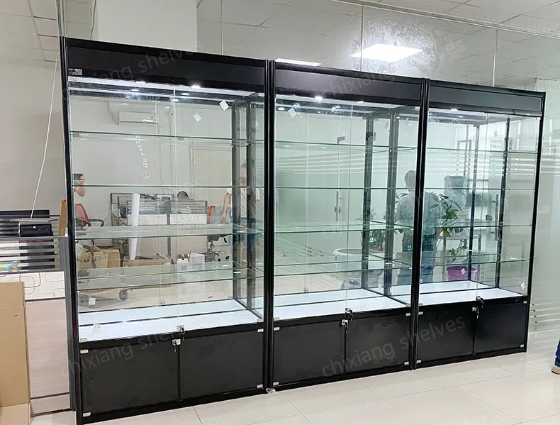 Fashionable Aluminum Glass Display Cabinet with LED Light Boutique ...