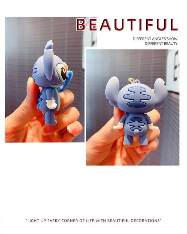 Promotional Gifts 3d Pvc Kawaii Cute Cartoon Character Keyring Key ...
