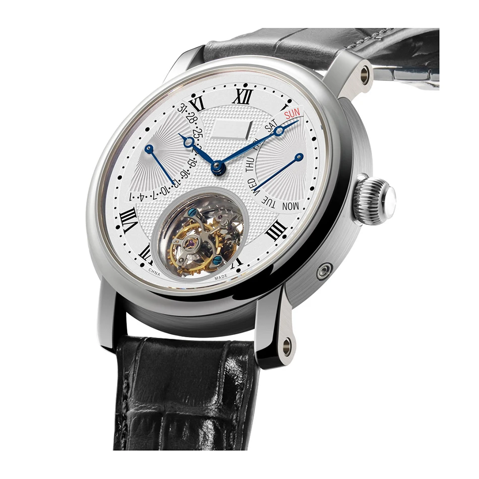 Negotiable Custom High-End Double Calendar Tourbillon Watch
