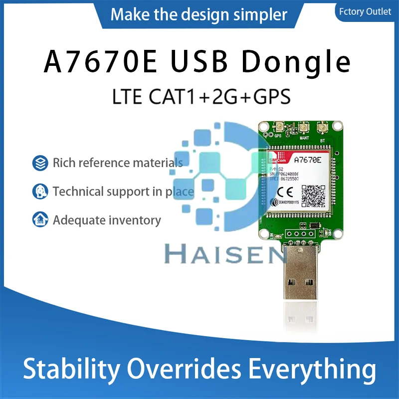 A7670E Industrial-Grade 4G LTE CAT1 IoT Module with GPS & Voice Support ...