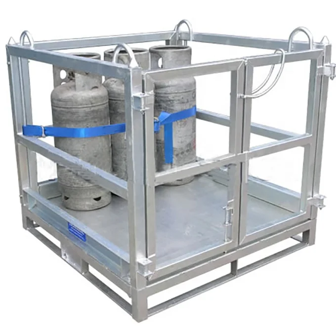 Stackable Metal Wire Mesh Storage Cages for Gas Bottles
