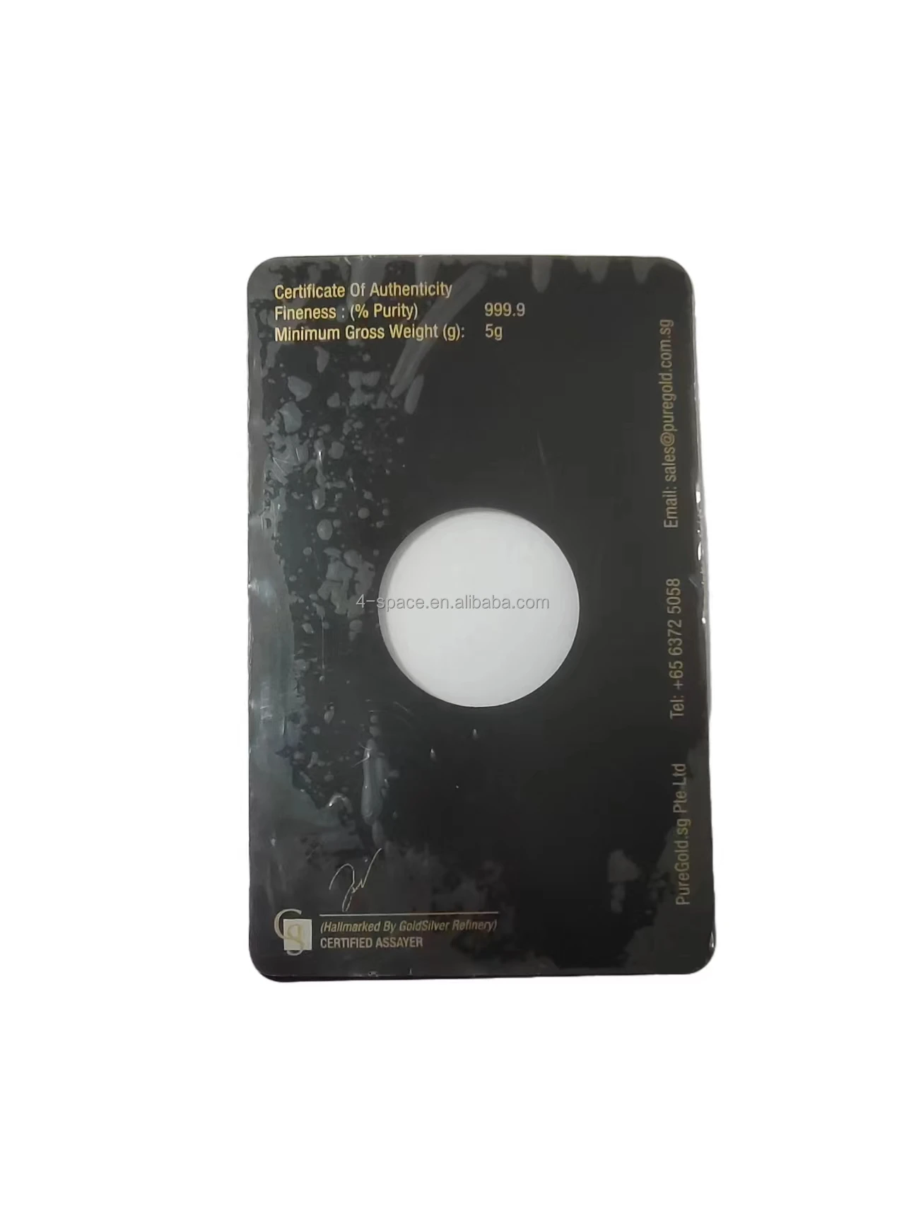 1oz Gold Bar In Certified Coin Slab 50g Henna Bullion Gold Bar In ...