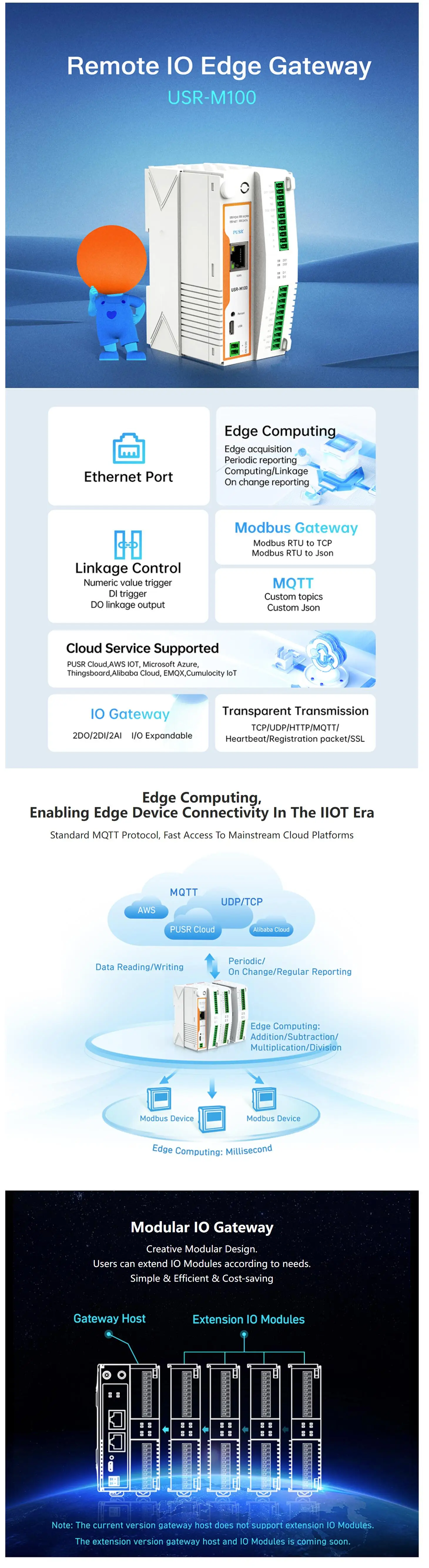 M100 Remote Iot Edge Computing Io Gateway Mqtt Ssl Modbus Rs485232ethernet Rtu To Tcp