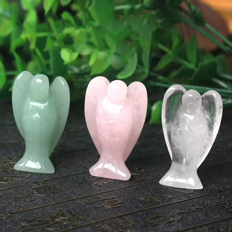 Natural Rose Quartz Crystal Gemstone Carved Crystal Angels for Sale ...