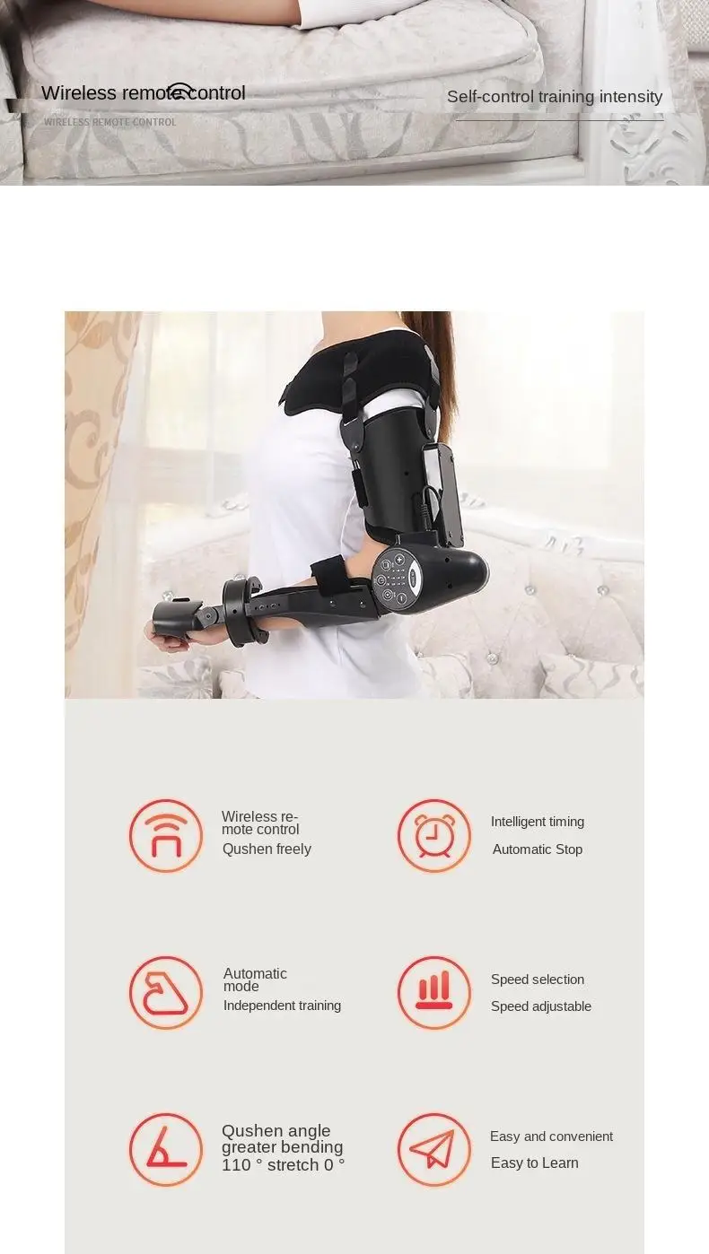 Stroke Hemiplegia Electric Adjustable Elbow Orthosis