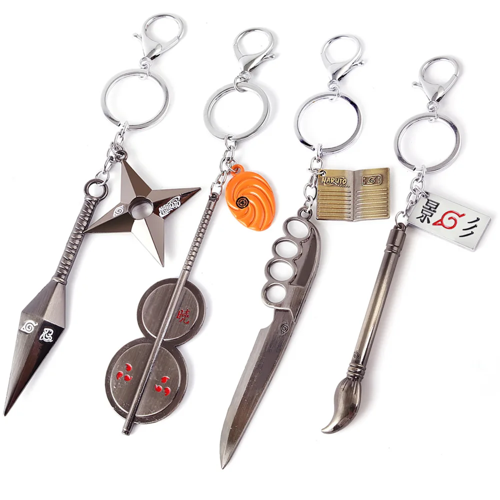 Japanese Anime Hatake Kakashi Shuriken Hatake Kunai Weapon Keychain ...