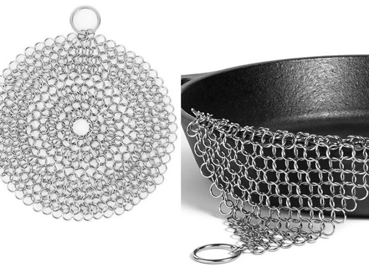 Customized Stainless Steel 304 316 Metal Ring Mesh Chain Mail Scrubber ...
