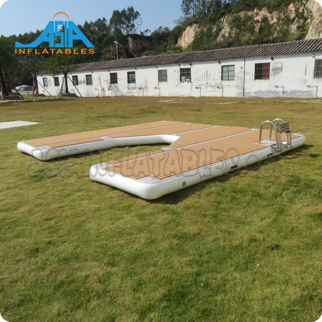 Sunbathing Teak Deck Floating Swim Platform Yacht Jet Ski Dock ...
