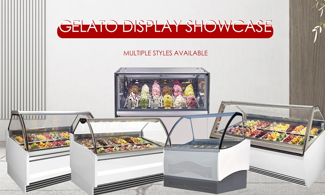 MEHEN Aurora MC12 Tray Gelato Show Case - 4.5 Liter Capacity