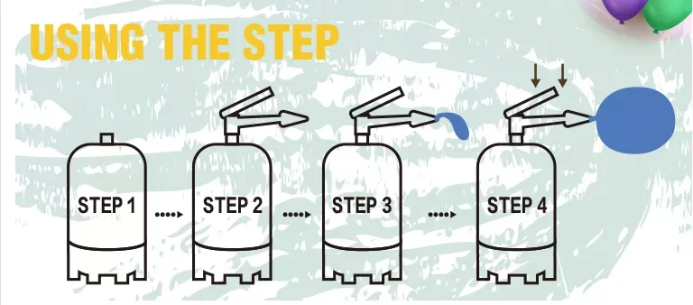 Portable Gas Balloon Inflation Tank - 3.3L Helium Cylinder