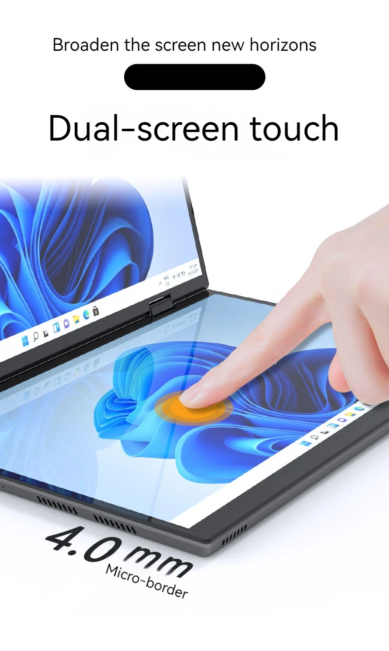 2024 Dual Touch Screen Laptop - Ideal for Students & Business