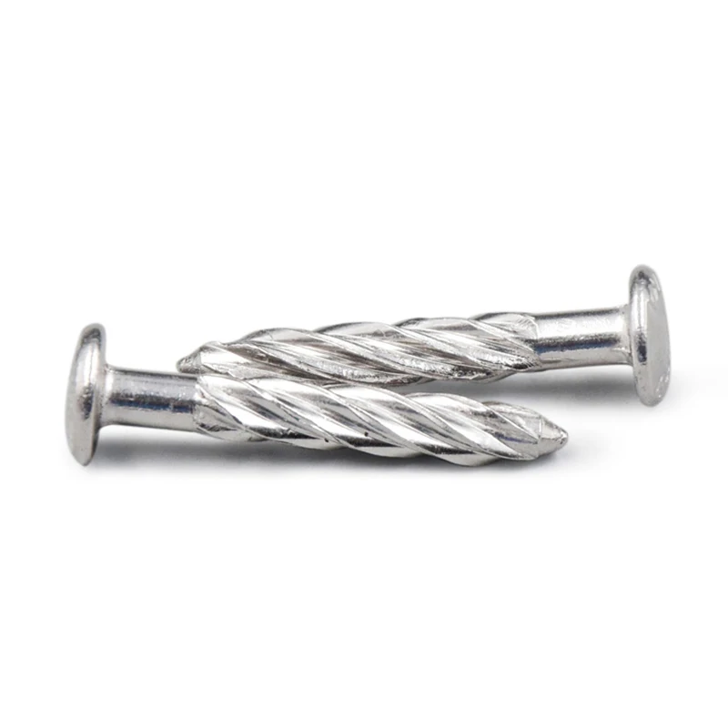 Threaded Nail Expanding Screw Nail Twist Nails Flat Round Head ...