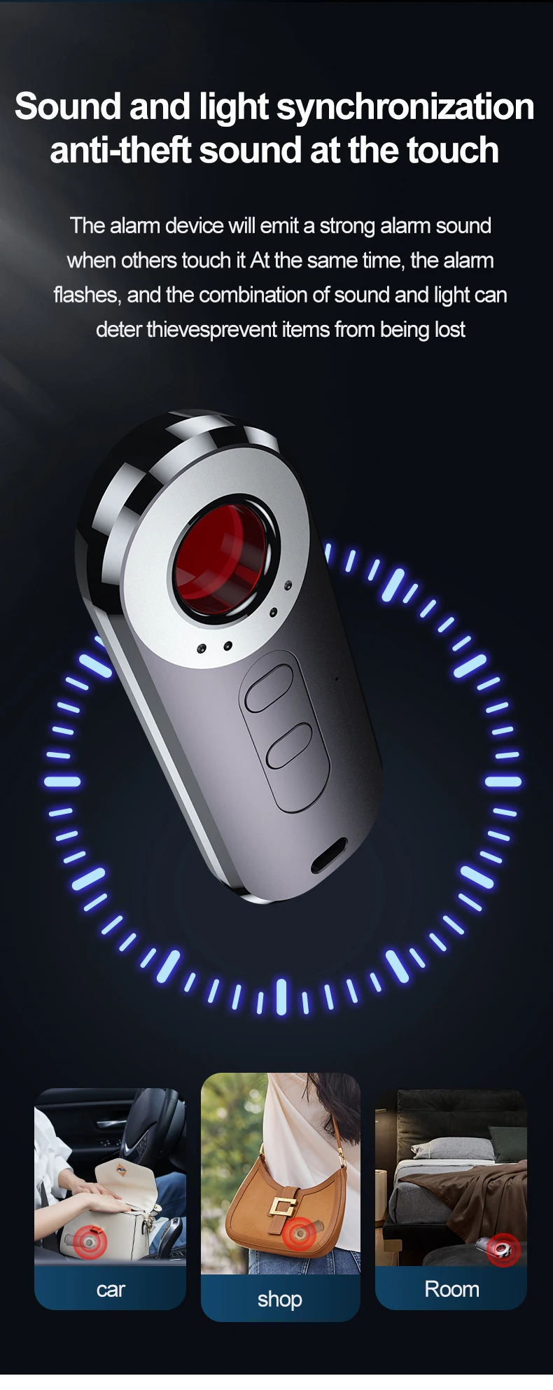 Anti-spy Hidden Camera Laser Detector - Find Cameras Easily