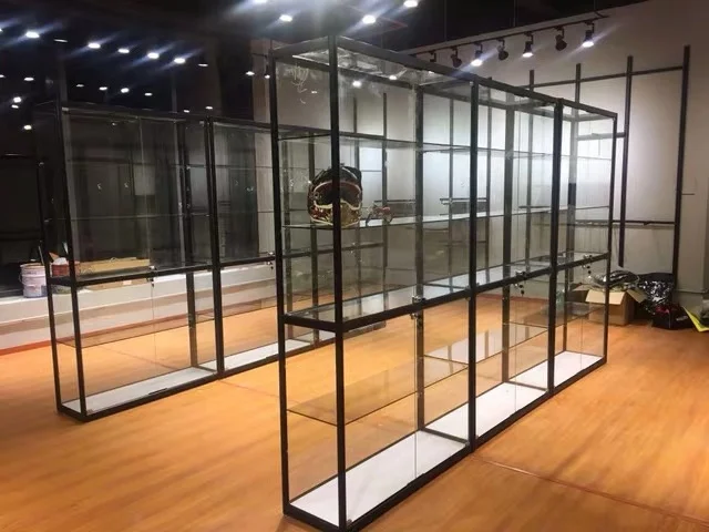 Hot Sale Glass Display Cabinet Showcase Transparent Glass Showcase for ...