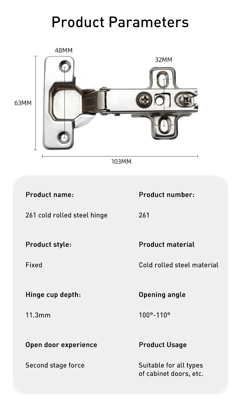 Furniture Hardware Cabinet Hinge 32mm Cup Cabinet Hydraulic Hinge Full ...