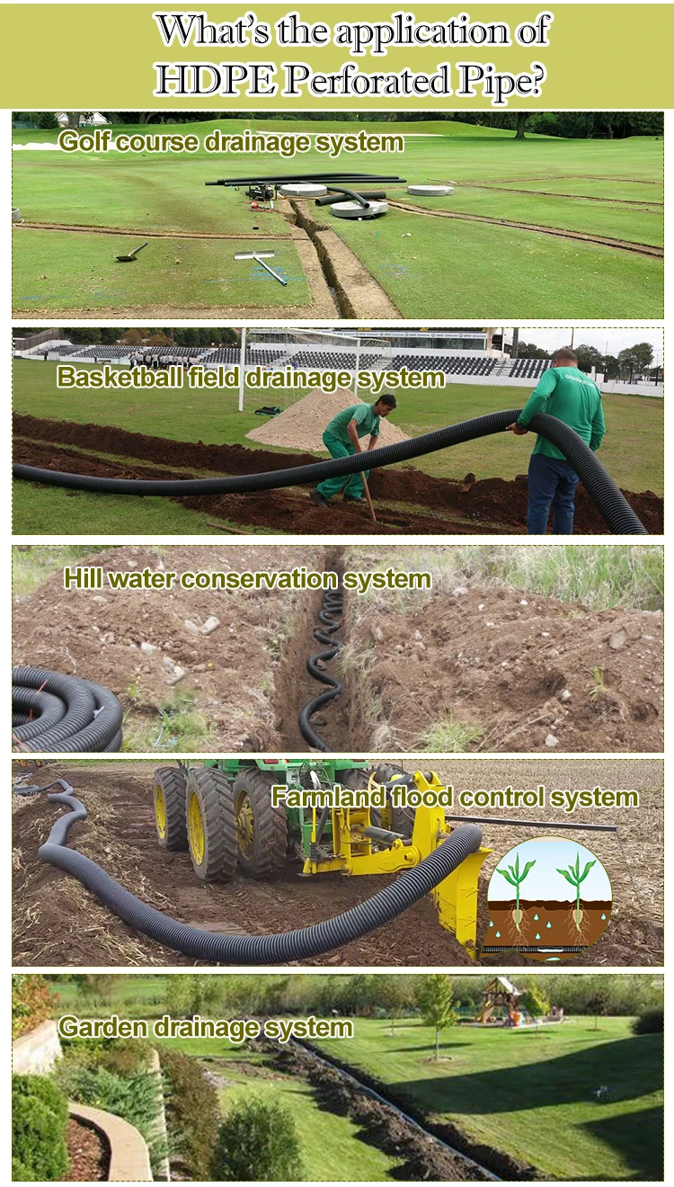 DN100 SN8 Slotted 4" Corrugated Drain Pipe - Durable & Efficient