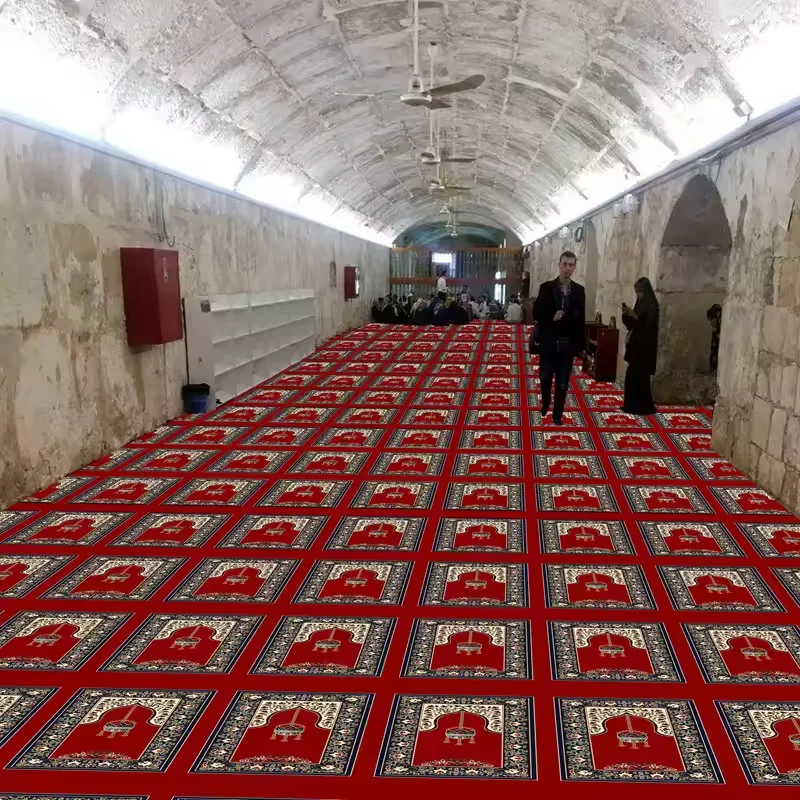 Luxury Mosque Prayer Carpet - Wall to Wall Roll Design