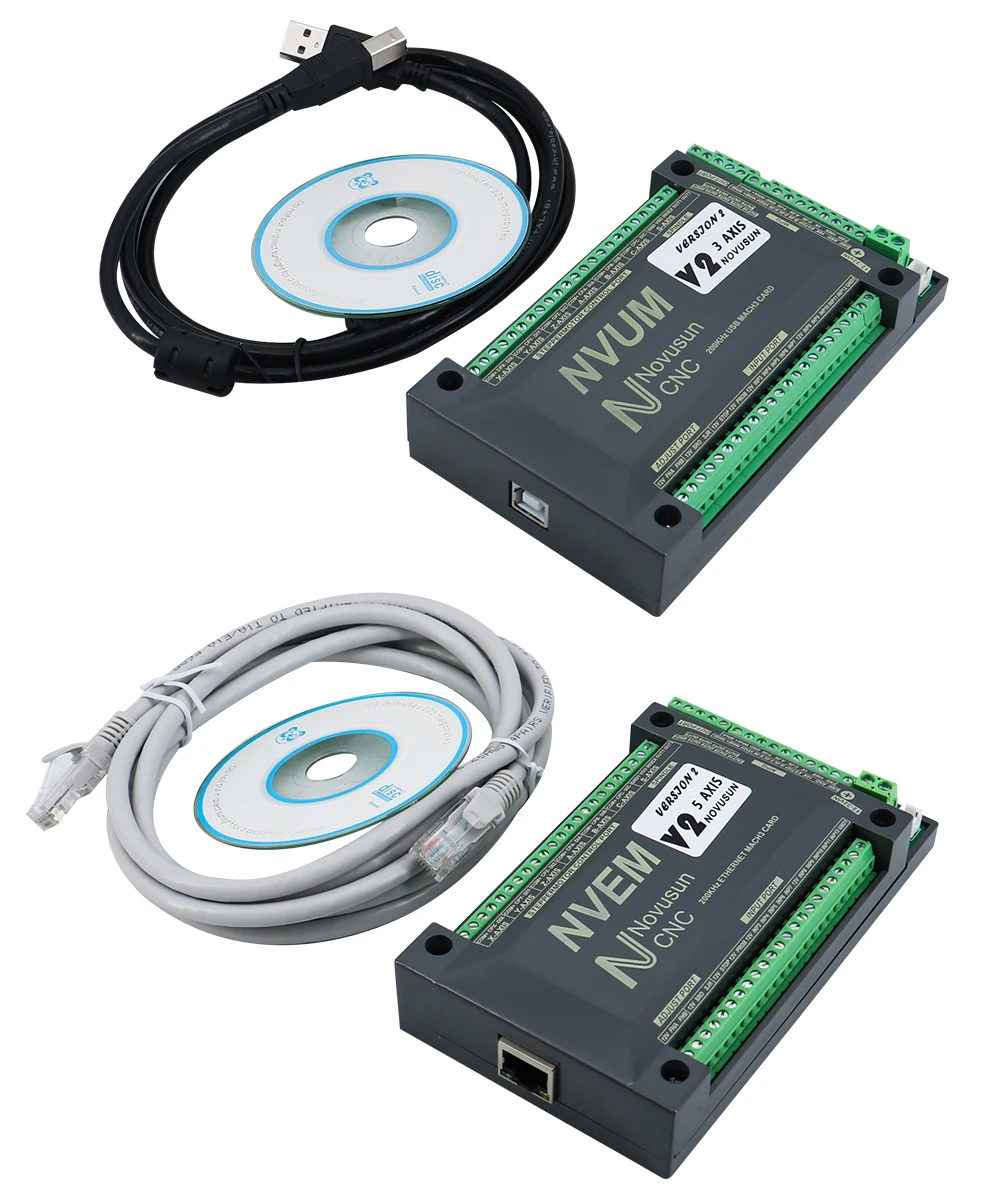 NVUM Mach3 CNC Control Card - Precision 3/4 Axis Stepper Motor Controller