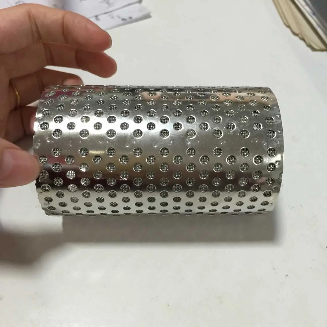 304 316 Stainless Steel Metal Perforated Cylinder Filter Mesh Tube ...