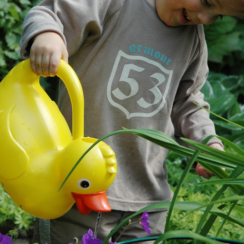 2021 Hot Style 1.8l Plastic Duck Shape Watering Can Kids Garden ...