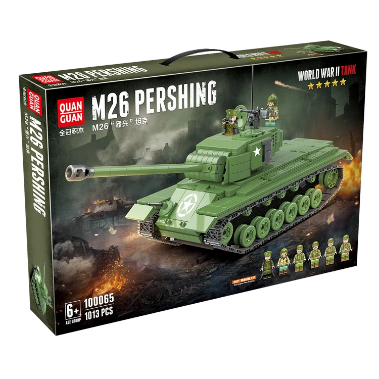 Us Pershing M26 Military Heavy Tank Toy Building Blocks City Bricks Ww2 ...