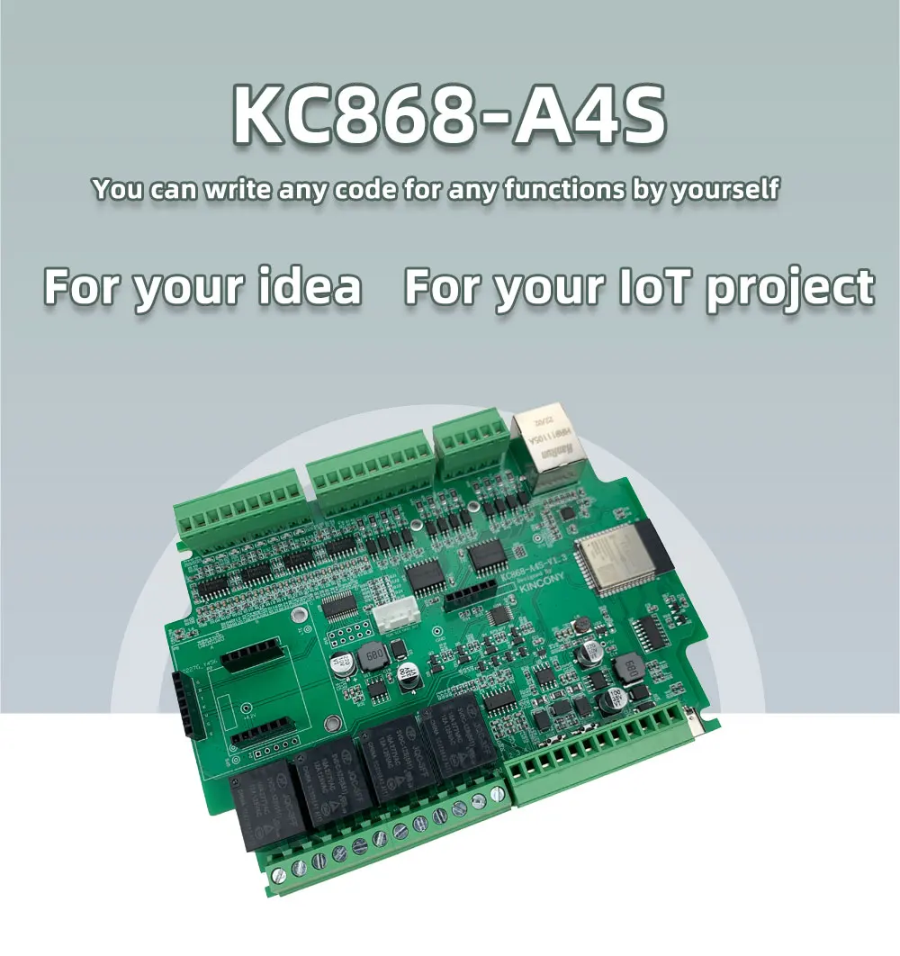 KC868-A4S Esp32 Relay Board - Smart Switch with Ethernet & WIFI