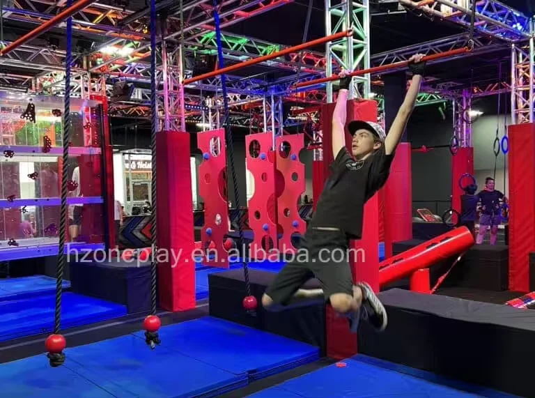 Custom Indoor Ninja Warrior Obstacle Course Playground Equipment for ...