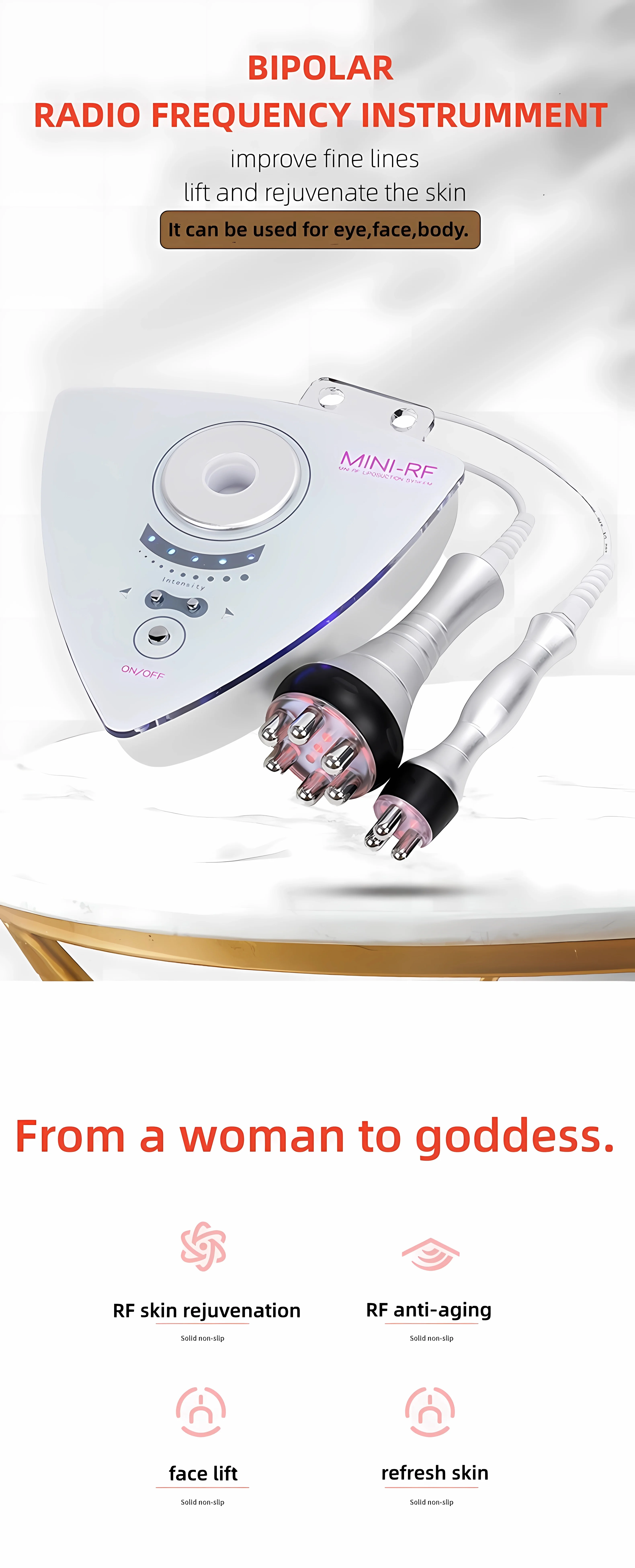 Bipolar Radiofrequency Instrument Household Electric Wave Firming ...