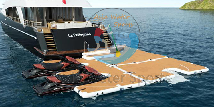 Drop Stitch Material Floating Pontoon Boat Jet Ski Platform,Inflatable ...