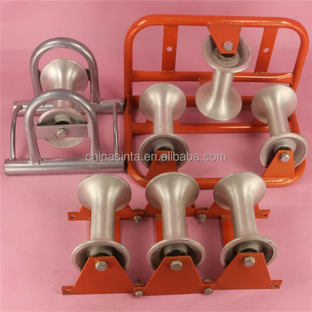 Pipe Cable Roller Wire Guide Pulley Cable Laying Straight Horizontal ...