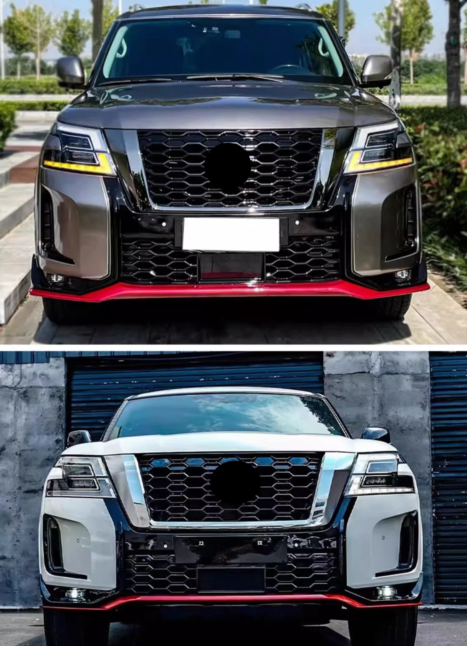 Front Rear Bumper Assembly For Nissan Patrol Y62 2009-21 Modified Grill ...