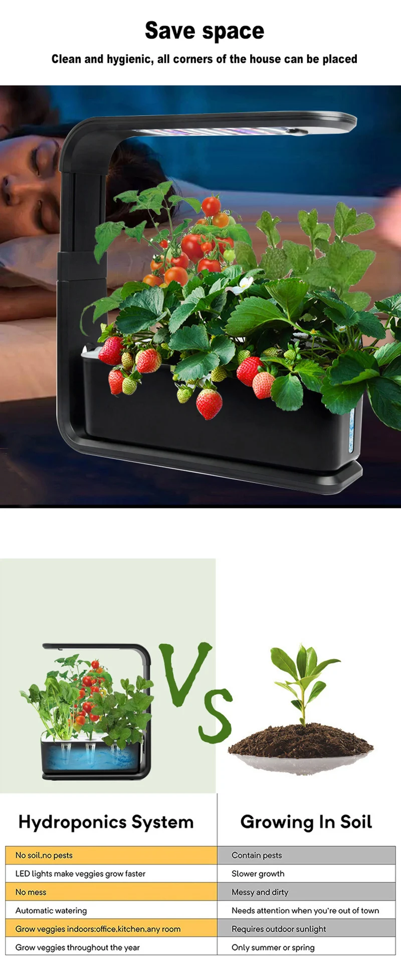 Mini Indoor Garden - Smart Hydroponic Grow System Kit