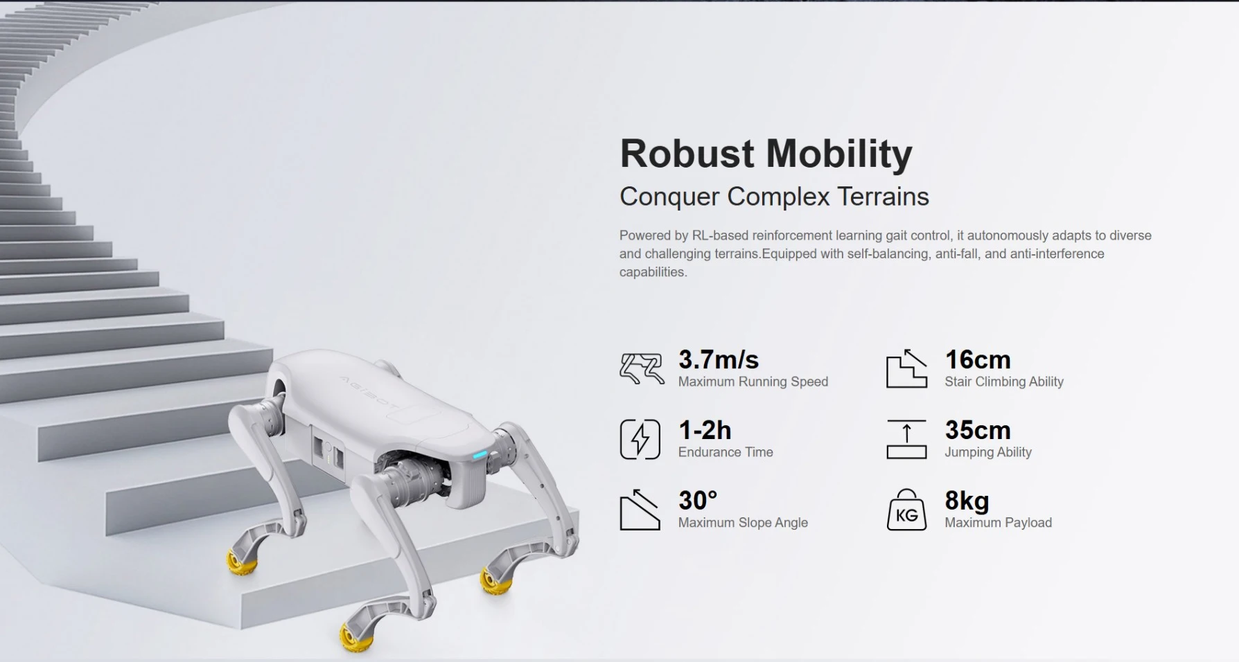Agibot D1 Edu Security Quadruped Robot - Premium Quality