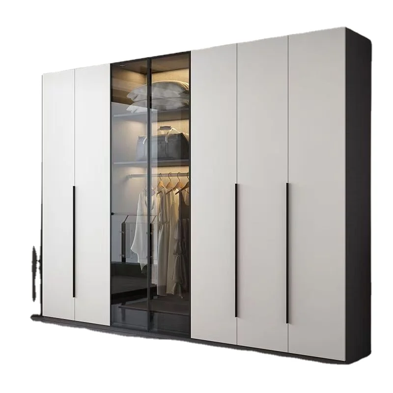 Modern Office Furniture Wooden Wardrobe Tower Cabinet With Sliding Door ...