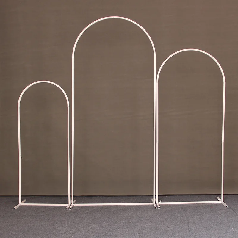 Simple Gold Black Metal Party Arch Photo Zones Backdrop Stand Kit ...