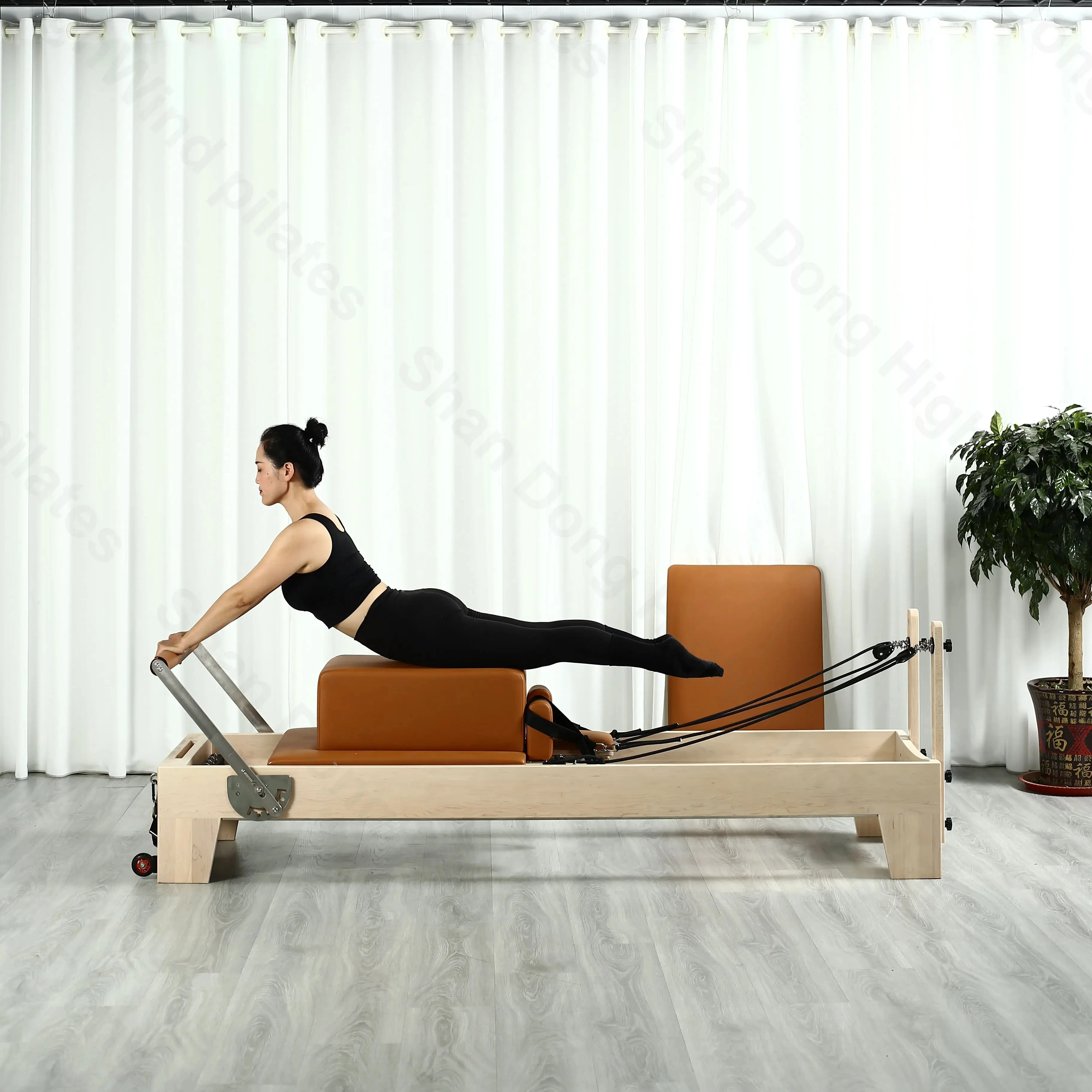 Maple Wood Pilates Reformer Bed Exercise Training Yoga Trainer Workouts ...