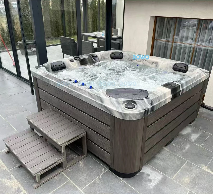 5-person Square Swim Spa - Balboa Yacuzzi Hot Tub Gas Pool