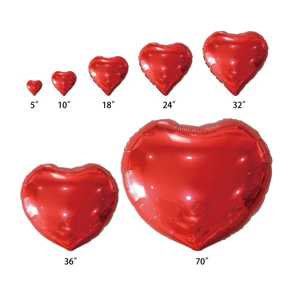 Factory 70 Inch Red Heart Helium Balloons Happy Anniversary Balloon ...