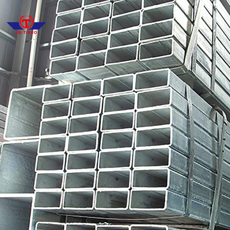 Galvanized Steel Rectangular Pipes Square Tube / Rectangular Hollow ...