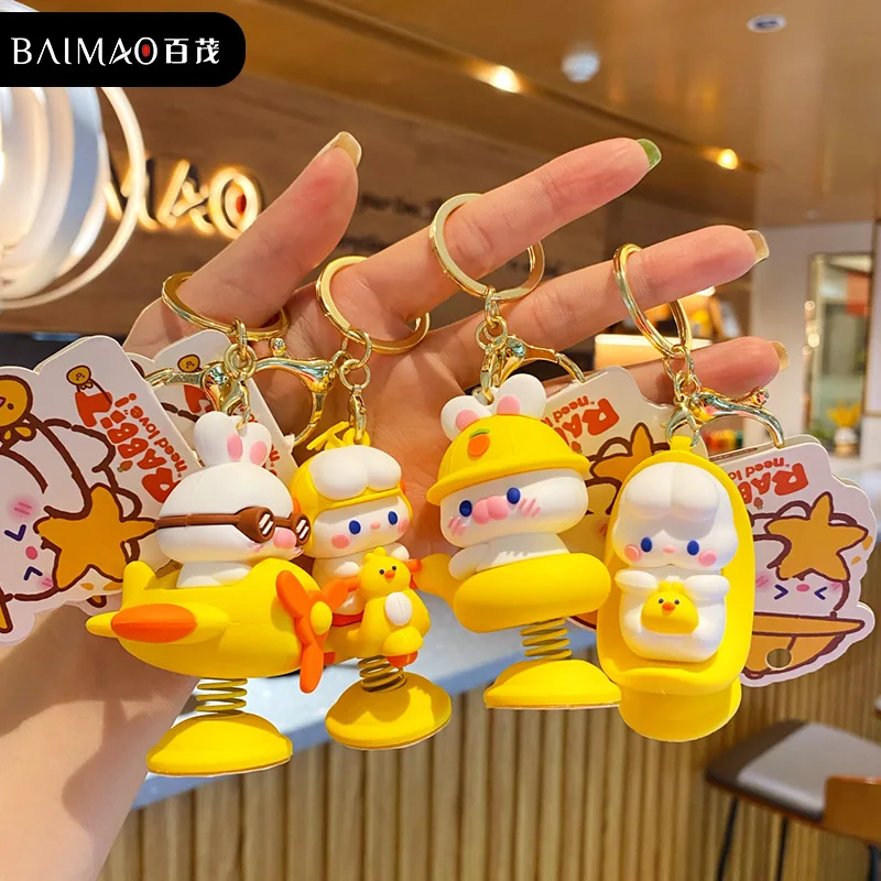 2023 PVC Cartoon Lili and Lala Pendant Keychain 3D Cute Cartoon ...