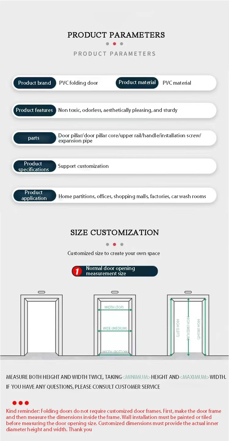Exterior Partition Bathroom Pvc Folding Sliding Bifold Door Room Panel ...