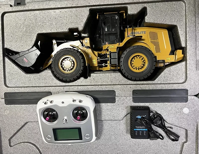 New Hoshi Huina K966 Rc Car 1:16 Kabolite Hydraulic Metal Remote Control Pushdozer Alloy ...