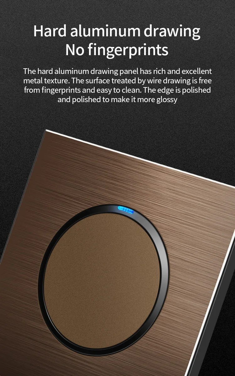 Hot Selling Luxury Metal Aluminum Alloy Brushed Coffee Color Wall ...