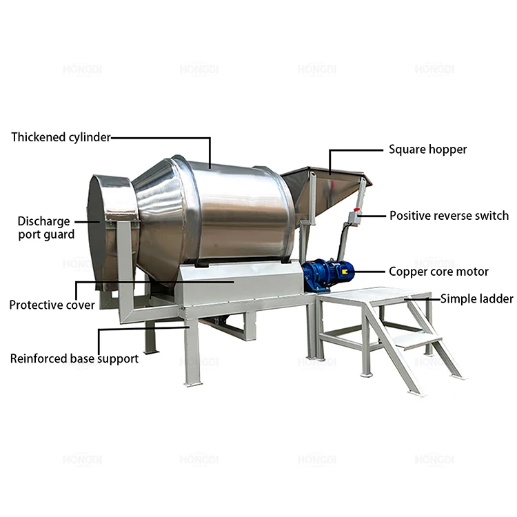 Stainless Steel Rotary Drum Mixer - Efficient Powder Blender