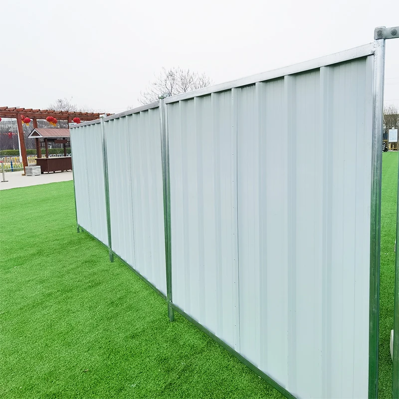 Multi-color Bond Corrugated Sheet Enclosure Temporary Steel Hoarding ...