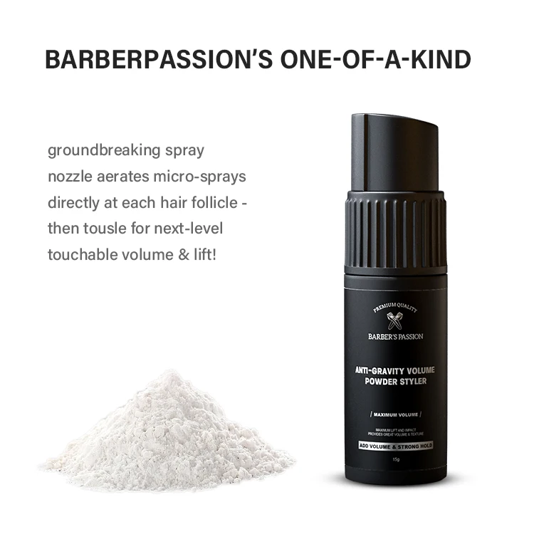 Barberpassion 1S Styling Instant Hair Style Volumizing Powder Spray ...
