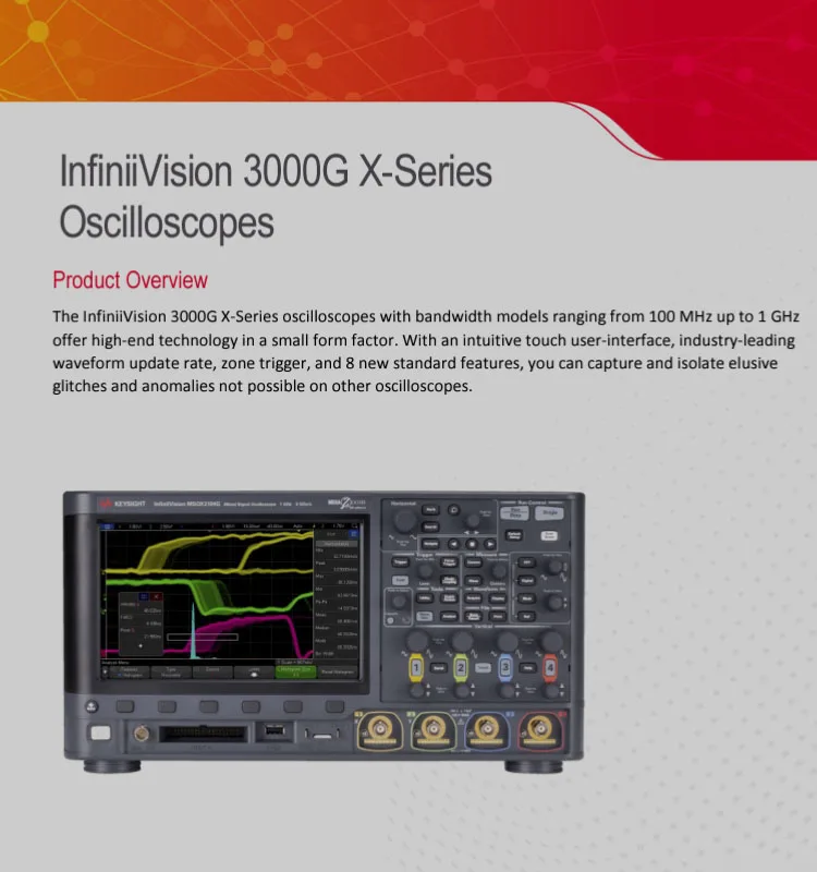 Keysight Bandwidth 1ghz 2 Analog Channels 4 Mpts Memory Dsox3102g ...