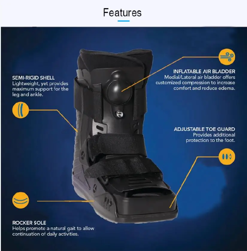 Aircast Walking Boot Double Balloon Ankle Protector Fracture Fixation ...